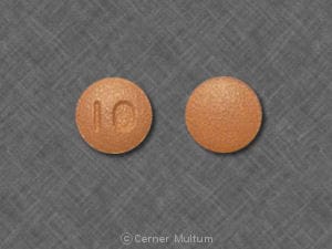 Pill Finder: 10 Tan Round - Medicine.com