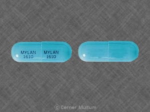 Pill Finder: MYLAN 1610 MYLAN 1610 Blue Capsule-shape - Medicine.com