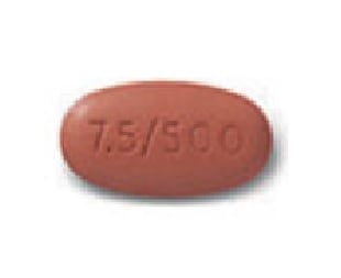 Pill Finder: 7.5/500 Red Elliptical / Oval - Medicine.com