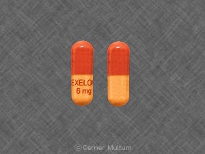 Pill Finder: EXELON 6 mg Red Capsule-shape - Medicine.com