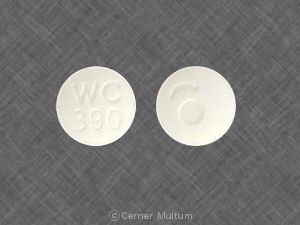 Pill Finder: WC 390 LOGO White Round - Medicine.com