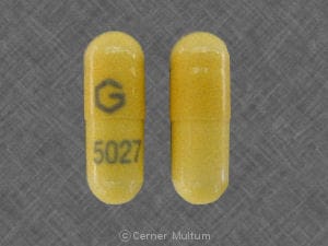 Pill Finder: G 5027 Yellow Capsule-shape - Medicine.com