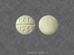 Pill Finder: cor 125 Green Round - Medicine.com