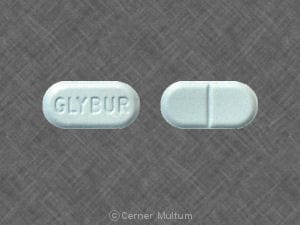 Pill Finder: GLYBUR Blue Capsule-shape - Medicine.com