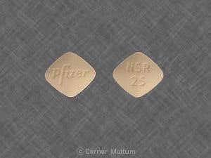 Pill Finder: Pfizer NSR 25 Yellow Four-sided - Medicine.com