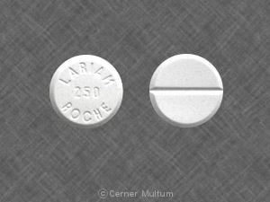Pill Finder: LARIAM 250 ROCHE White Round - Medicine.com