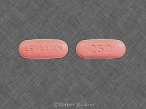 Pill Finder: LEVAQUIN 250 Pink Elliptical / Oval - Medicine.com