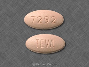 Pill Finder: TEVA 7292 Peach Elliptical / Oval - Medicine.com
