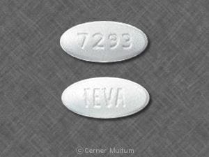 Pill Finder: TEVA 7293 White Elliptical / Oval - Medicine.com