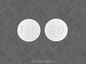 Pill Finder: F L 20 White Round - Medicine.com