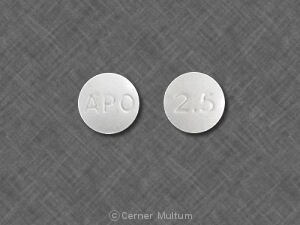 Pill Finder: APO 2.5 White Round - Medicine.com