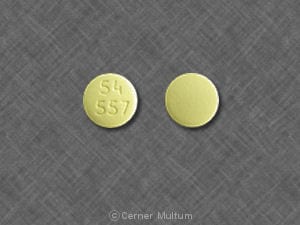 Pill Finder: 54 557 Yellow Round - Medicine.com