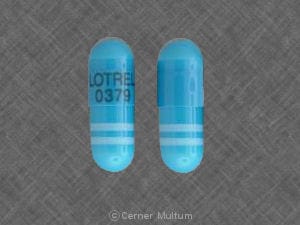 Pill Finder: LOTREL 0379 Blue Capsule-shape - Medicine.com