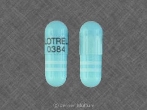 Pill Finder: LOTREL 0384 Blue Capsule-shape - Medicine.com