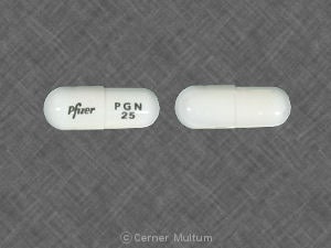 Pill Finder: Pfizer PGN 25 White Capsule-shape - Medicine.com