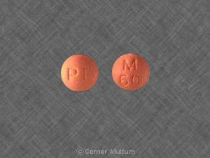 Pill Finder: PF M 60 Orange Round - Medicine.com