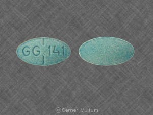 Pill Finder: GG 141 Blue Elliptical / Oval - Medicine.com