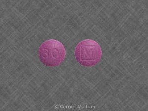 Pill Finder: 30 M Purple Round - Medicine.com