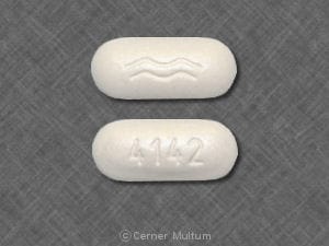 Pill Finder: 4142 logo White Elliptical / Oval - Medicine.com