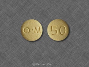 Pill Finder: O-M 50 Yellow Round - Medicine.com