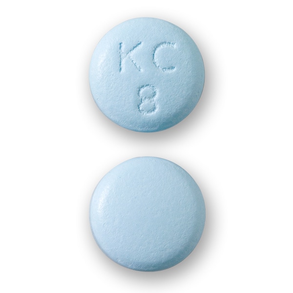 Pill Finder: KC 8 Blue Round - Medicine.com