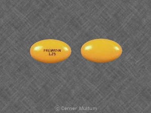Pill Finder: PREMARIN 1.25 Yellow Elliptical / Oval - Medicine.com