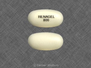 Pill Finder: RENAGEL 800 White Elliptical / Oval - Medicine.com