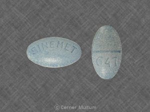 Pill Finder: SINEMET 647 Blue Elliptical / Oval - Medicine.com