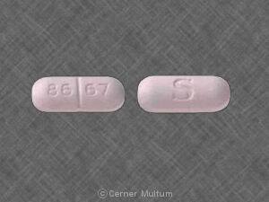 Pill Finder: 86 67 S Pink Elliptical / Oval - Medicine.com