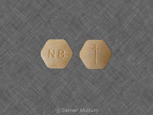 Pill Finder: N8 LOGO Orange Six-sided - Medicine.com