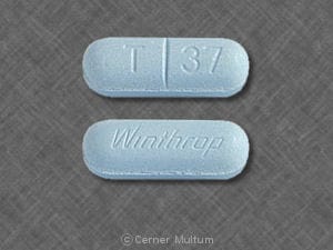 Pill Finder: T 37 Winthrop Blue Elliptical / Oval - Medicine.com