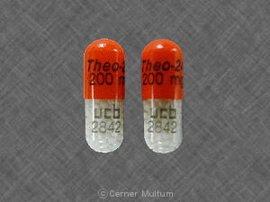 Pill Finder: Theo-24 200 mg ucb 2842 Orange Capsule-shape - Medicine.com