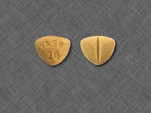 Pill Finder: VASO 20 Yellow Three-sided - Medicine.com