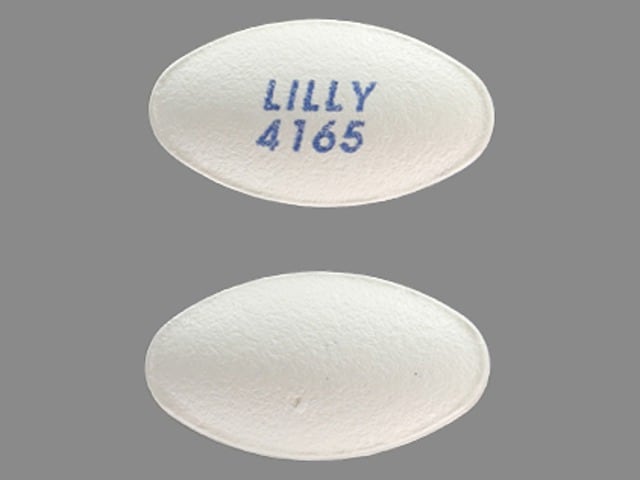 Pill Finder: LILLY 4165 White Elliptical / Oval - Medicine.com