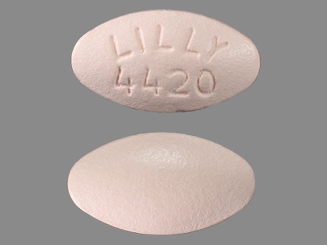 Pill Finder: LILLY 4420 Pink Elliptical / Oval - Medicine.com