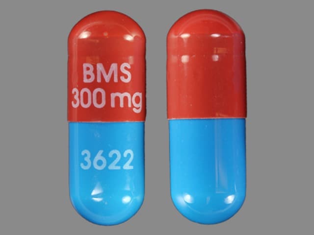 Pill Finder: BMS 300 mg 3622 Red Capsule-shape - Medicine.com