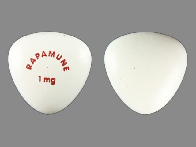 Pill Finder: RAPAMUNE 1mg White Three-sided - Medicine.com