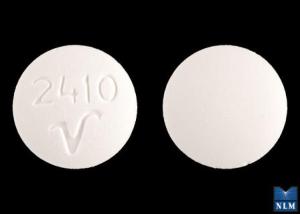 Pill Finder: 2410 V White Round - Medicine.com