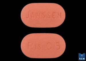 Pill Finder: JANSSEN Ris 0.5 Pink Elliptical / Oval - Medicine.com