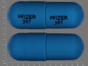 Pill Finder: PFIZER 397 PFIZER 397 Blue Capsule-shape - Medicine.com