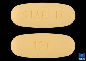 Pill Finder: STARLIX 120 Yellow Elliptical / Oval - Medicine.com