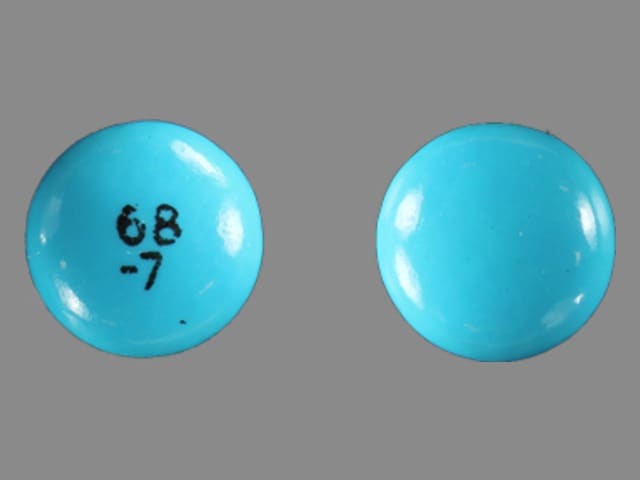 Pill Finder: 68 -7 Blue Round - Medicine.com