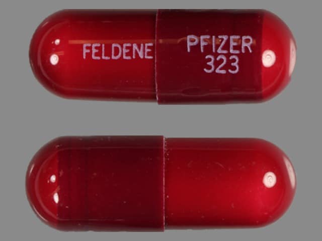 Pill Finder: FELDENE PFIZER323 Red Capsule-shape - Medicine.com