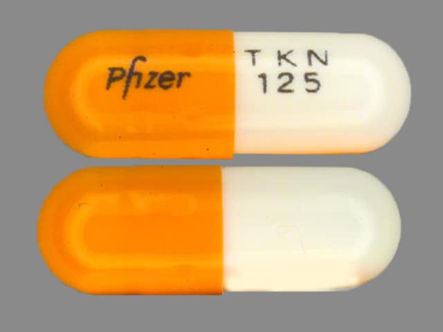 Pill Finder: PFIZER TKN 125 Orange Capsule-shape - Medicine.com