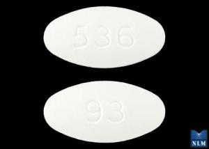Pill Finder: 93 536 White Elliptical / Oval - Medicine.com
