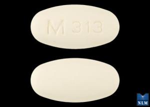Pill Finder: M 313 Tan Elliptical / Oval - Medicine.com