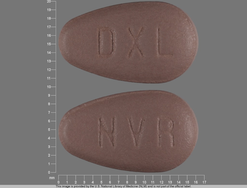 Pill Finder: NVR DXL Purple Egg-shape - Medicine.com
