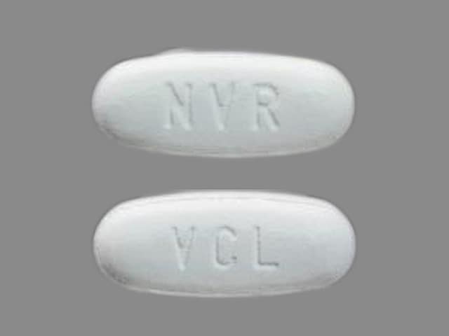 Pill Finder: NVR VCL White Elliptical / Oval - Medicine.com