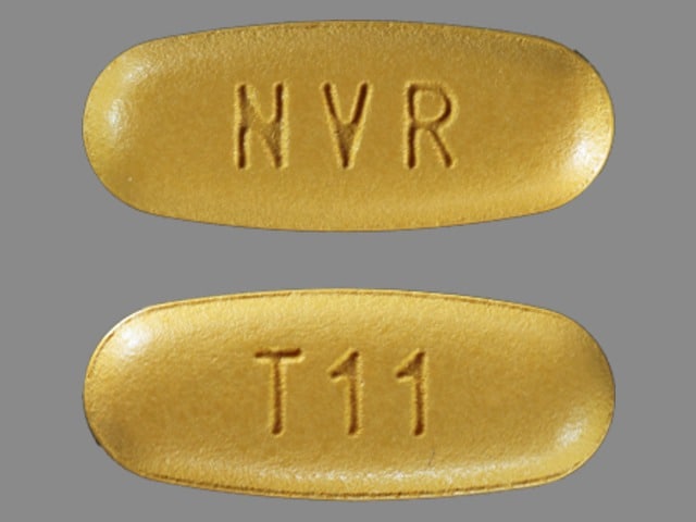 Pill Finder: T11 NVR Yellow Elliptical / Oval - Medicine.com