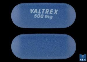 Pill Finder: VALTREX 500 mg Blue Elliptical / Oval - Medicine.com